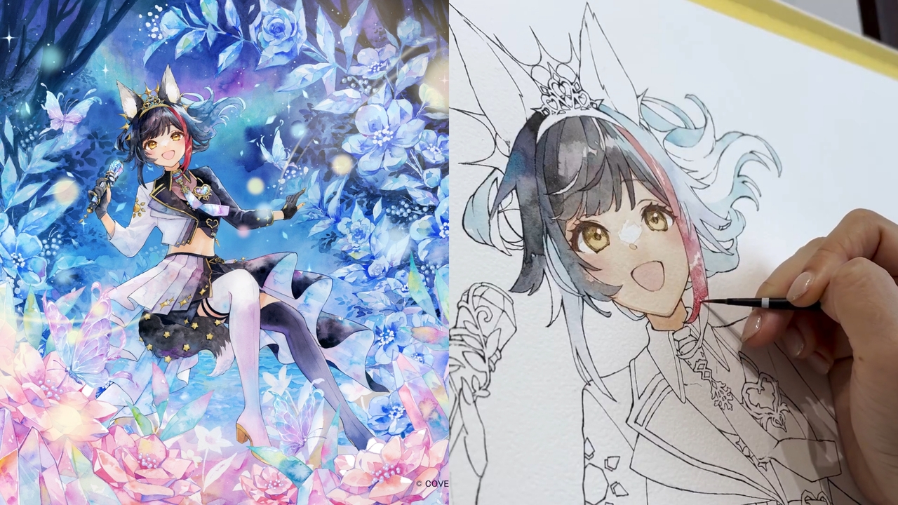 [Vtub] hololive大神澪個人Live主視覺「水彩手工繪製」 官方公開創 - PTT評價